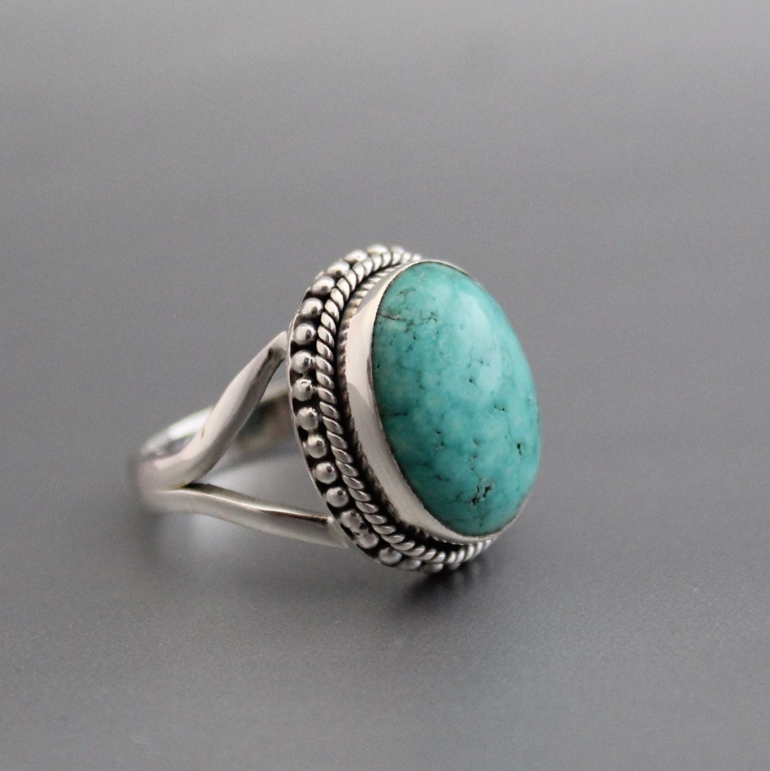 Turquoise Ring Solid Sterling Silver Ring Natural Turquoise - Etsy