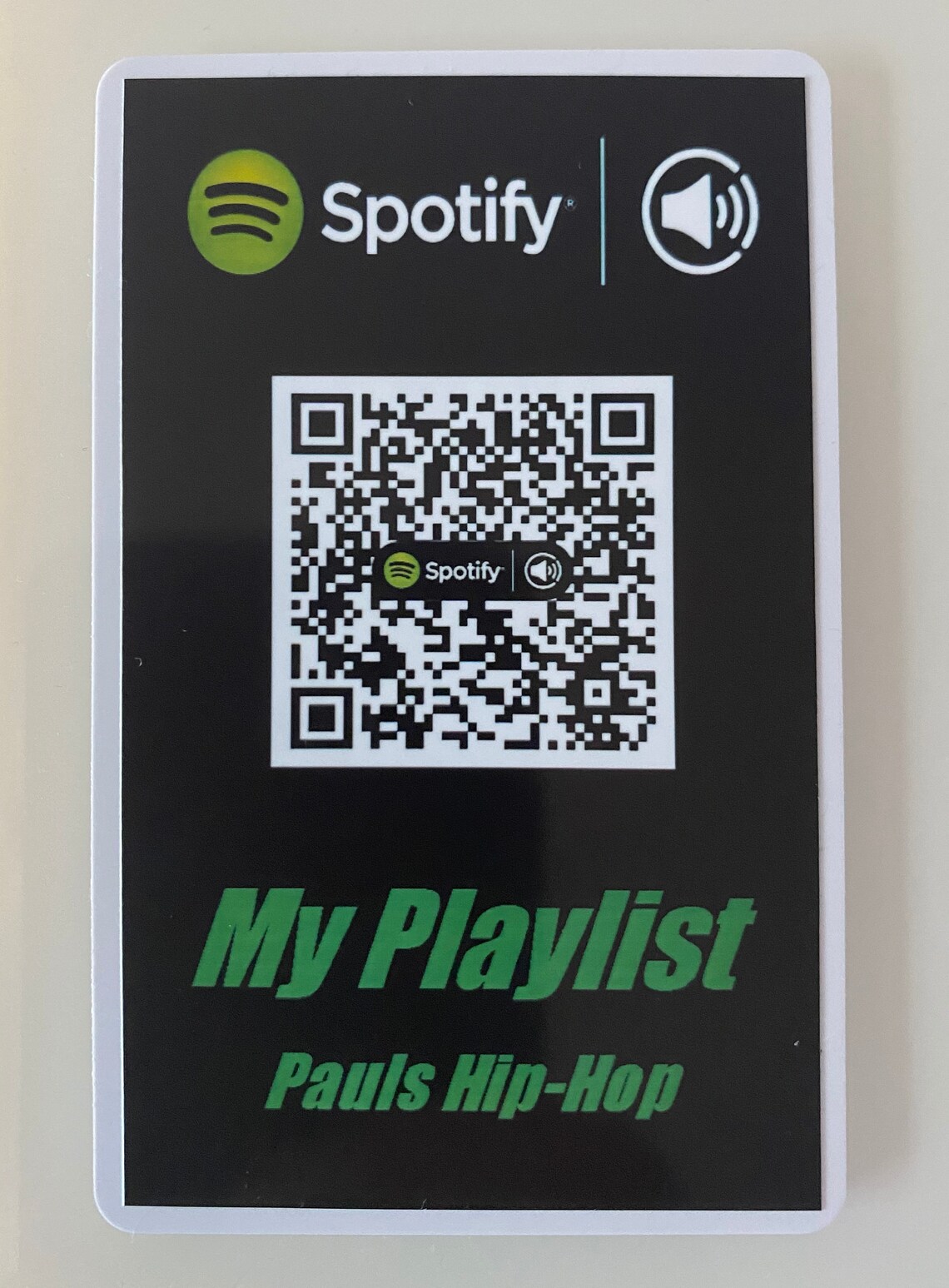 Spotify NFC and QR Code Playlist Card Contactless and custom | Etsy