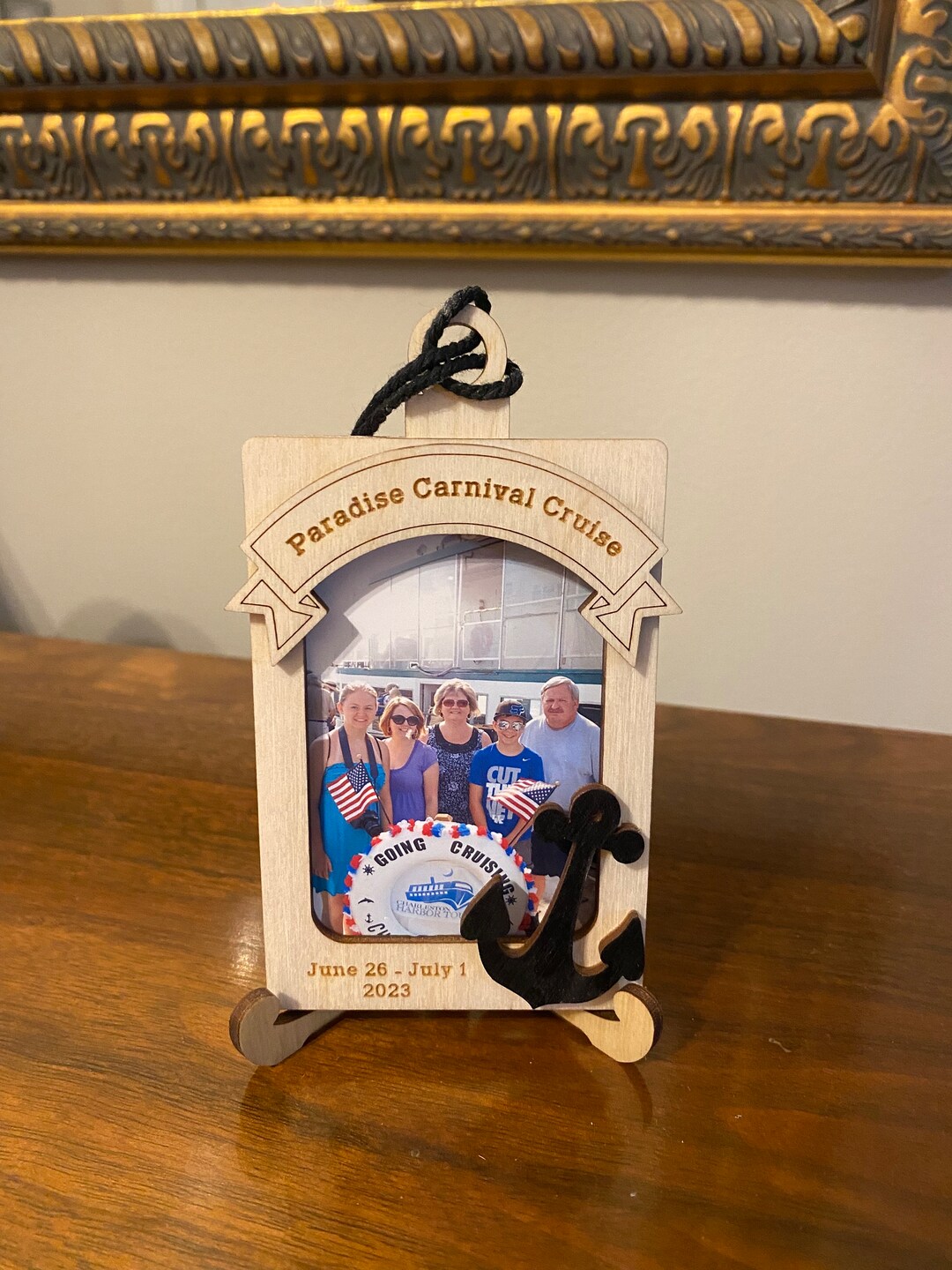 Photo Frame Personalized Ornament, Family Vacation Picture Frame for ...