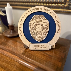 Personalized Police Retirement Plaque: Law Enforcement Memorial Gift - Etsy