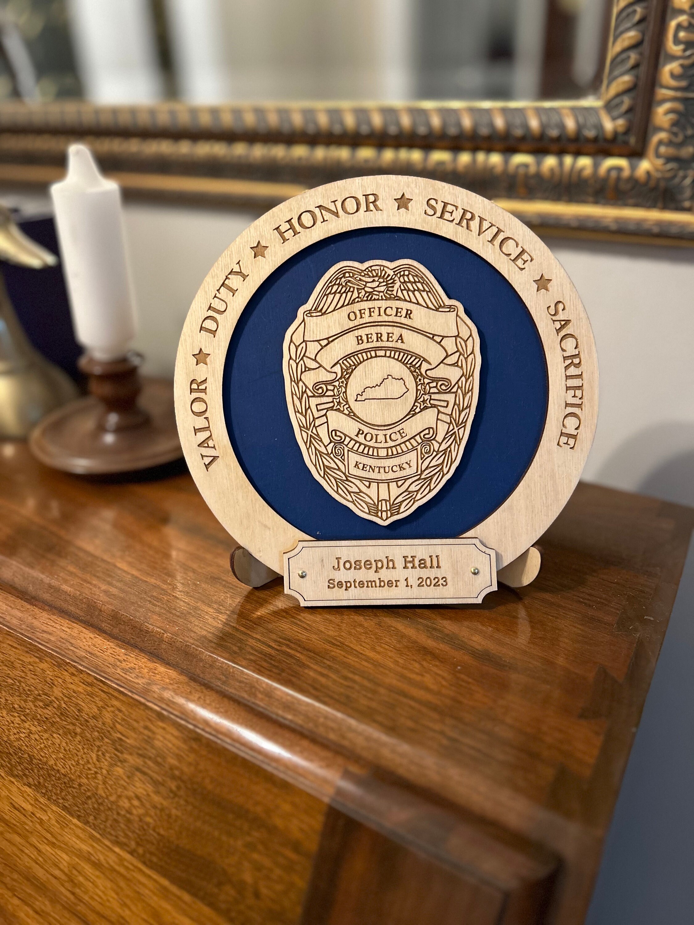 Personalized Police Retirement Plaque: Law Enforcement Memorial Gift - Etsy
