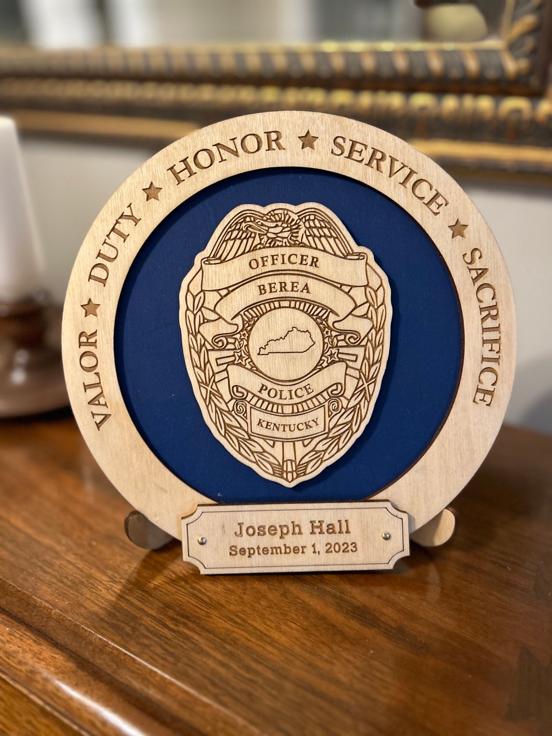 Personalized Police Retirement Plaque: Law Enforcement Memorial Gift - Etsy
