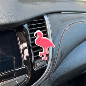 Flamingo Car Diffuser, Pink Flamingo, Vent Clip Air Freshener, Car ...