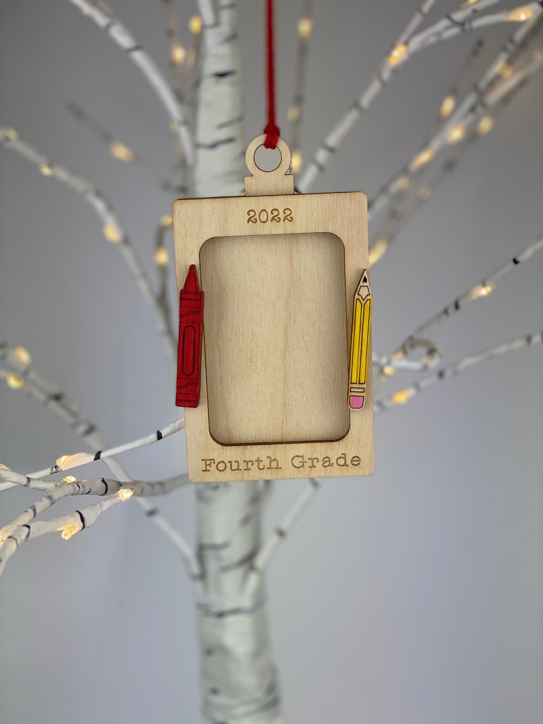 School Photo Frame Ornament, Photo Ornament, Personalized Gift, Photo ...