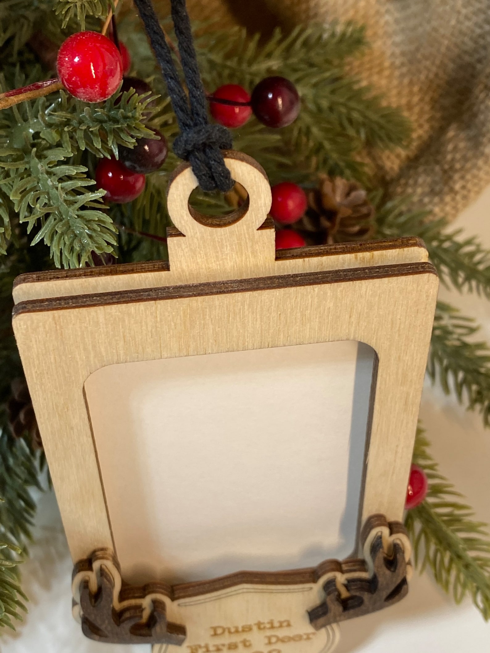 First Deer Personalized Photo Frame Ornament. Hunting for the First ...