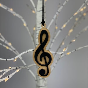Music Note, Treble Clef Personalized Christmas Ornament, Band and Choir ...