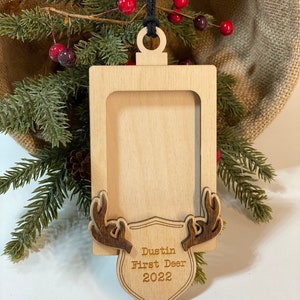 First Deer Personalized Photo Frame Ornament. Hunting for the First ...