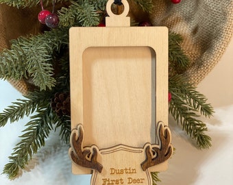 Personalized Hunting Photo Ornament, Deer Hunter Sportsman Gift ...
