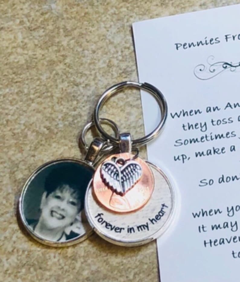 Memorial Gift • Memorial Keychain • Forever in My Heart • Photo ...
