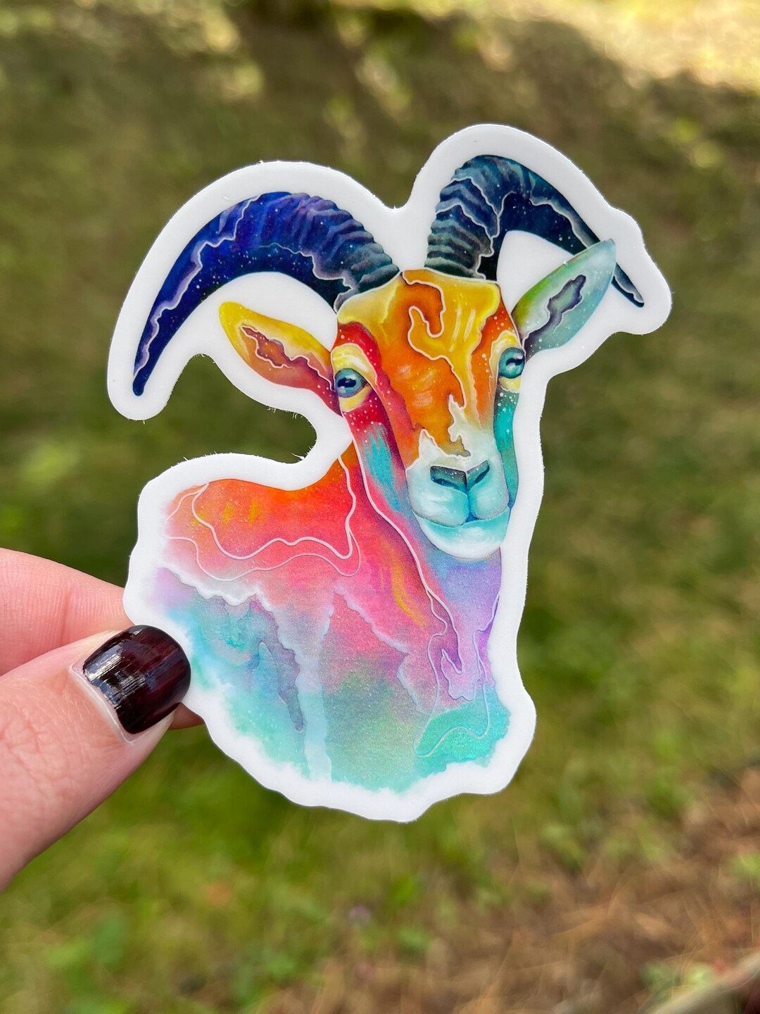 Modern Billy Goat Sticker Holographic Shiny, Waterproof, Weatherproof ...