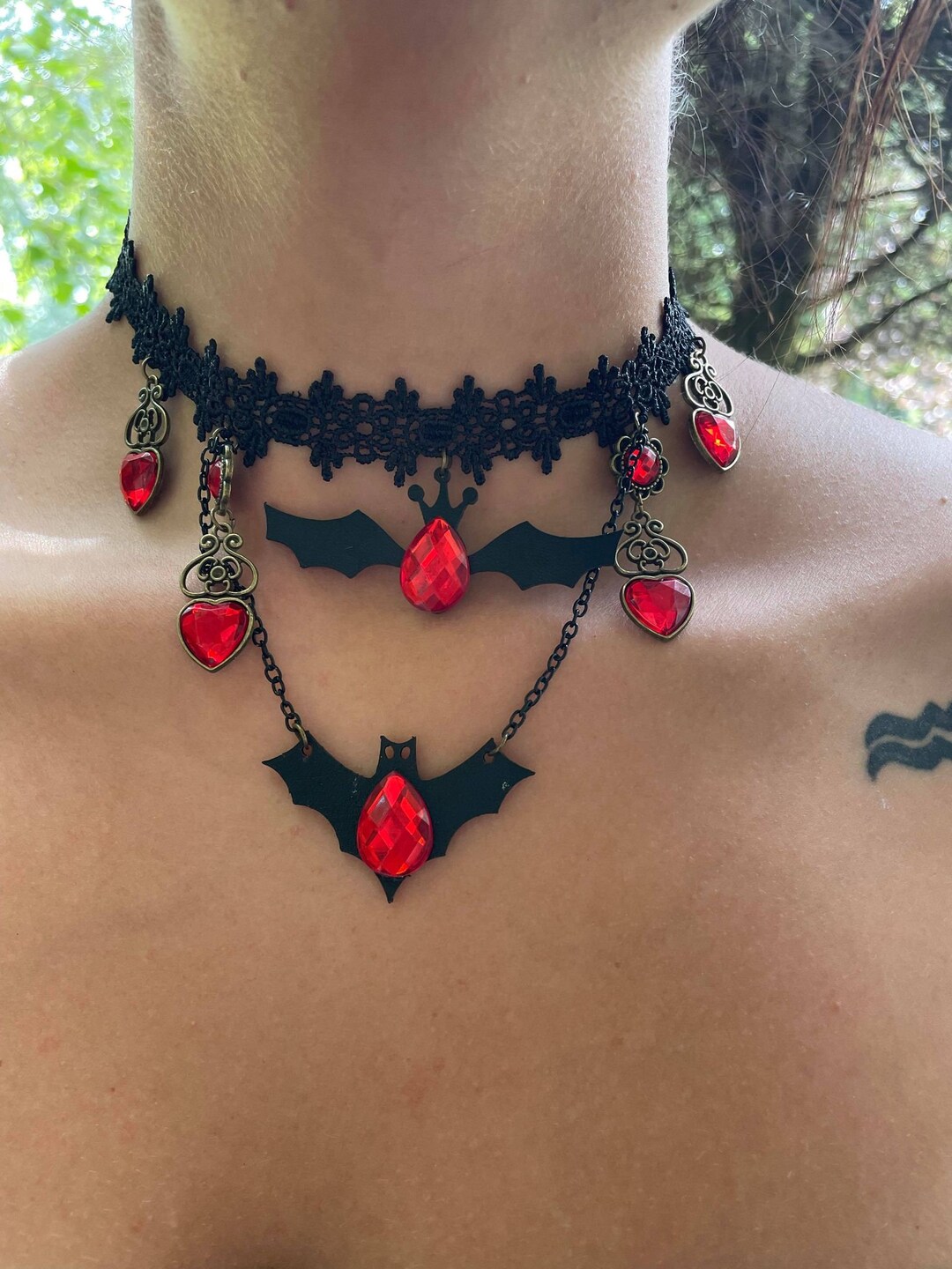 Vampire Bat Choker Necklace: Gothic Elegance - Etsy