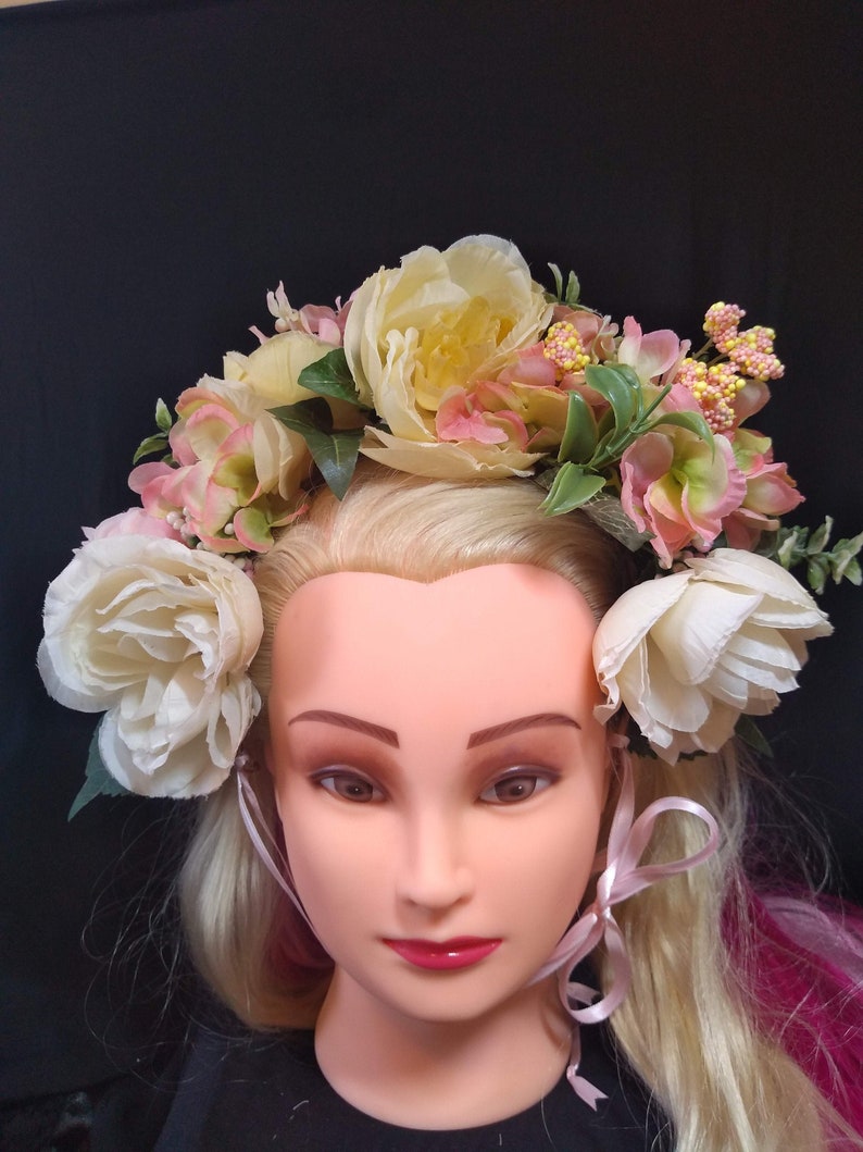 May Queen Spring Flower Crown Festival Wedding Bridal Wreath Adult ...