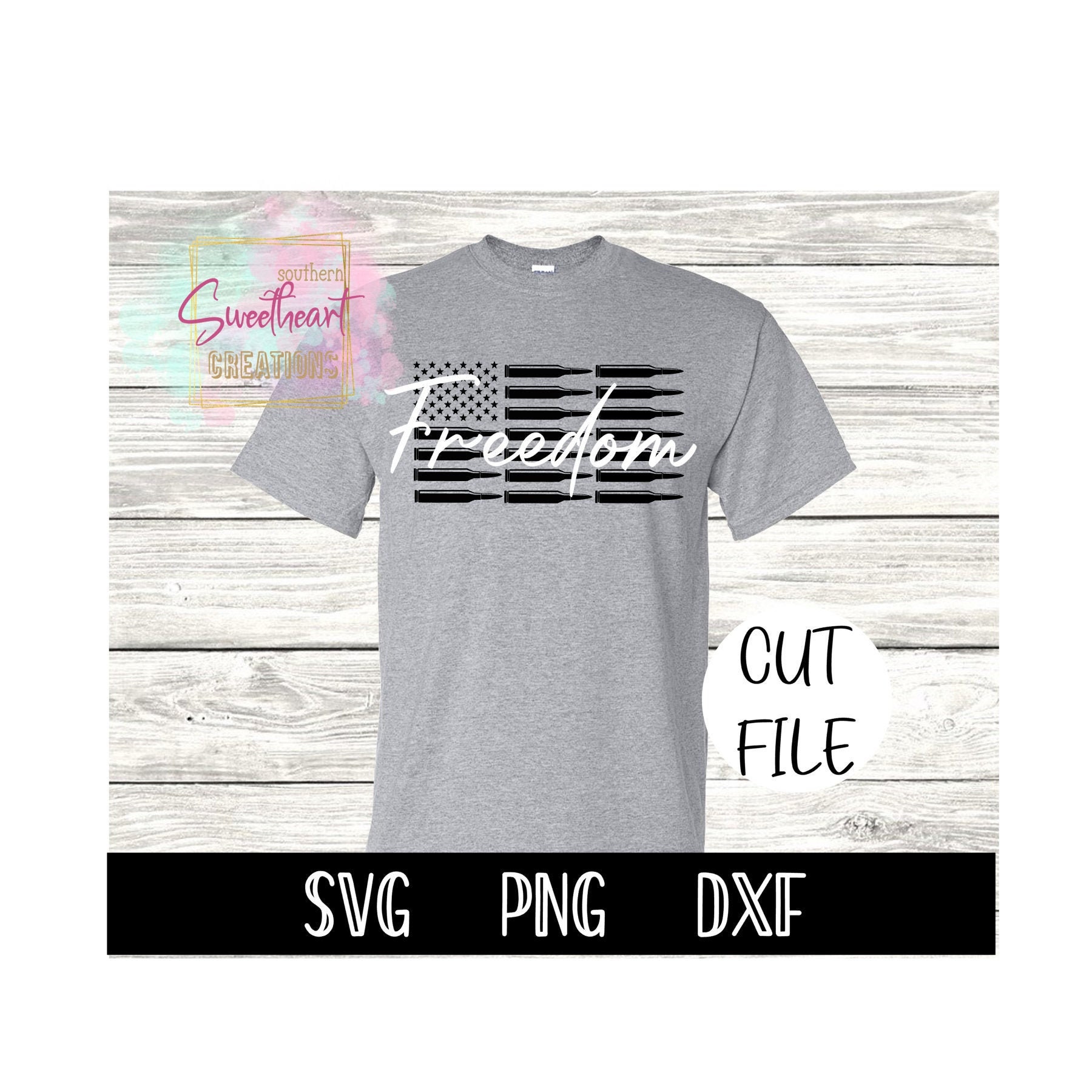 Freedom SVG Cut File//dxf//png//american Flag//freedom//bullets - Etsy
