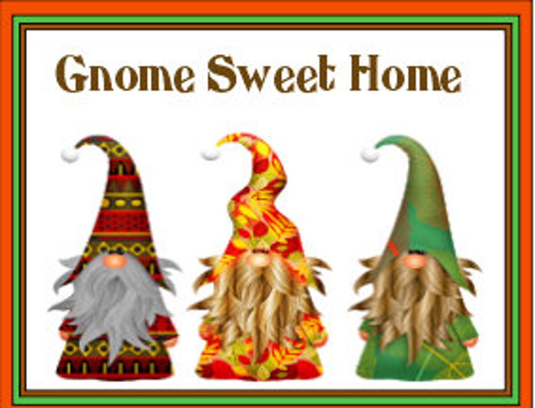Fall Gnome Sweet Home Sign, Home Sweet Gnome - Etsy