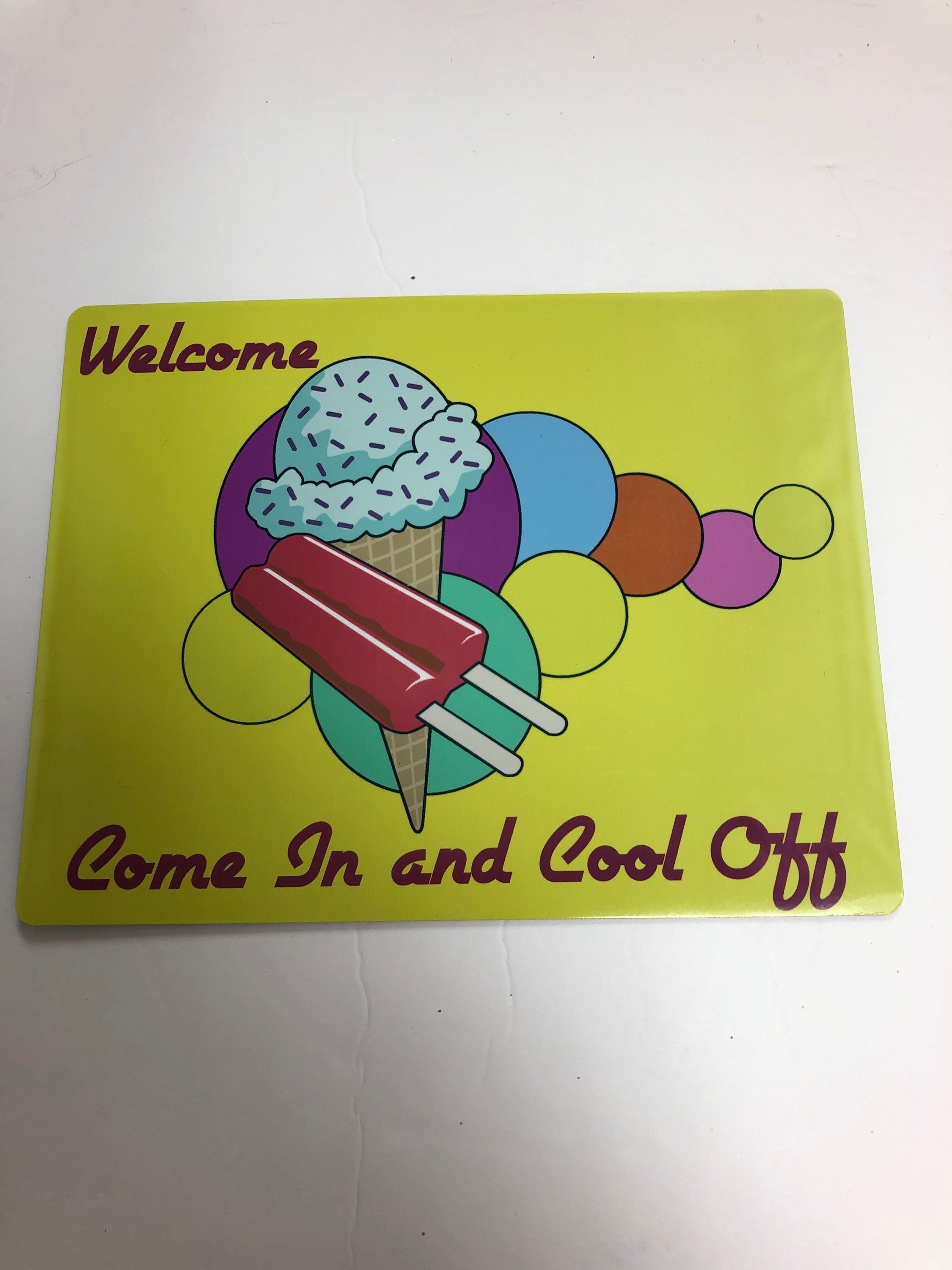 Welcome Yellow Ice Cream/popsicle Sign | Etsy