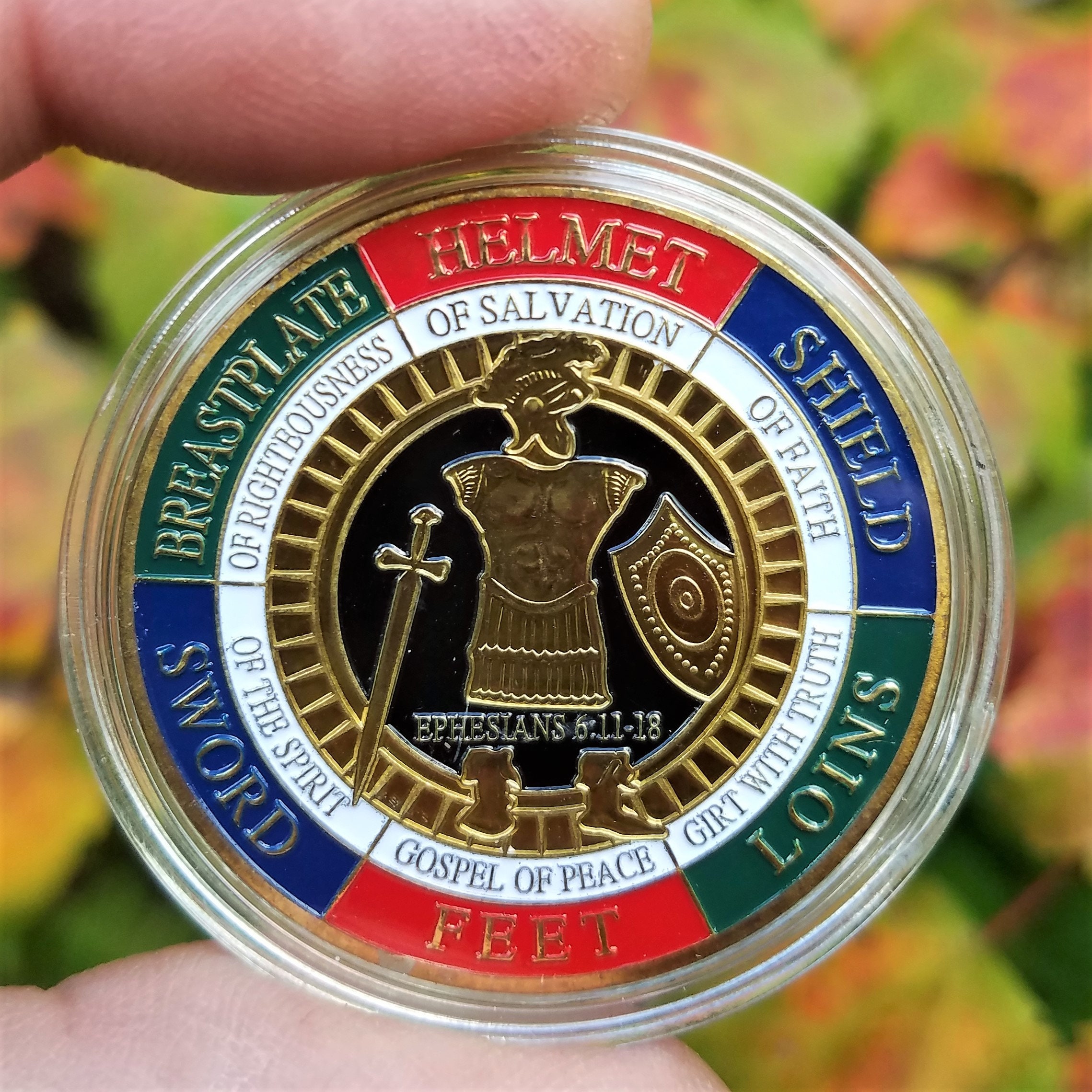 Armor of God Challenge Coin Put on The Whole Armor of God | Etsy