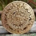 Aztec Calendar Aztec Sun Stone Gold Plated Coin Mexican Art Mayan Long ...