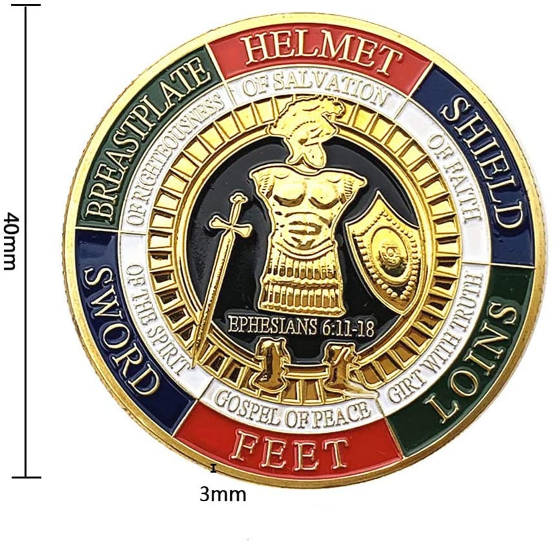 Armor of God Challenge Coin Put on The Whole Armor of God | Etsy