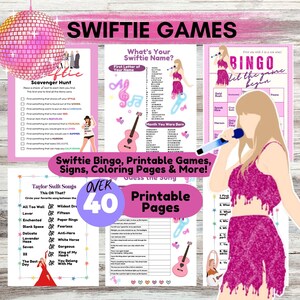 Taylor Swift Party Games Taylor Swift Bingo Swiftie Party Games Party ...