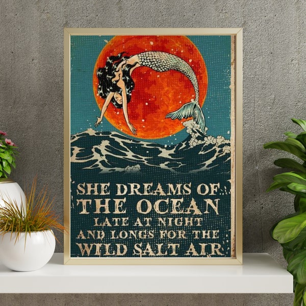 Mermaid Wall Art - Etsy
