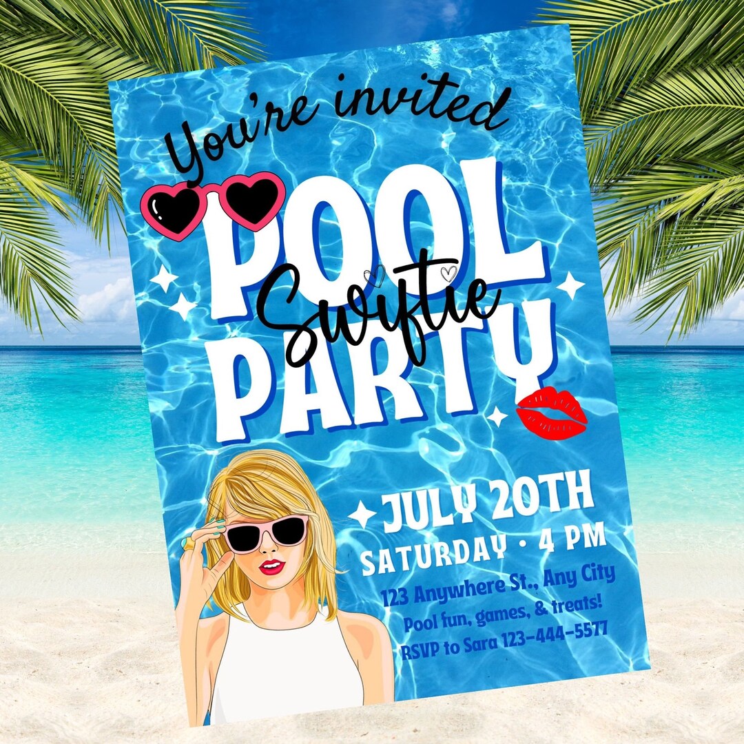 Taylor Swift Party Swiftie Birthday Invitation Digital Invite in My ...