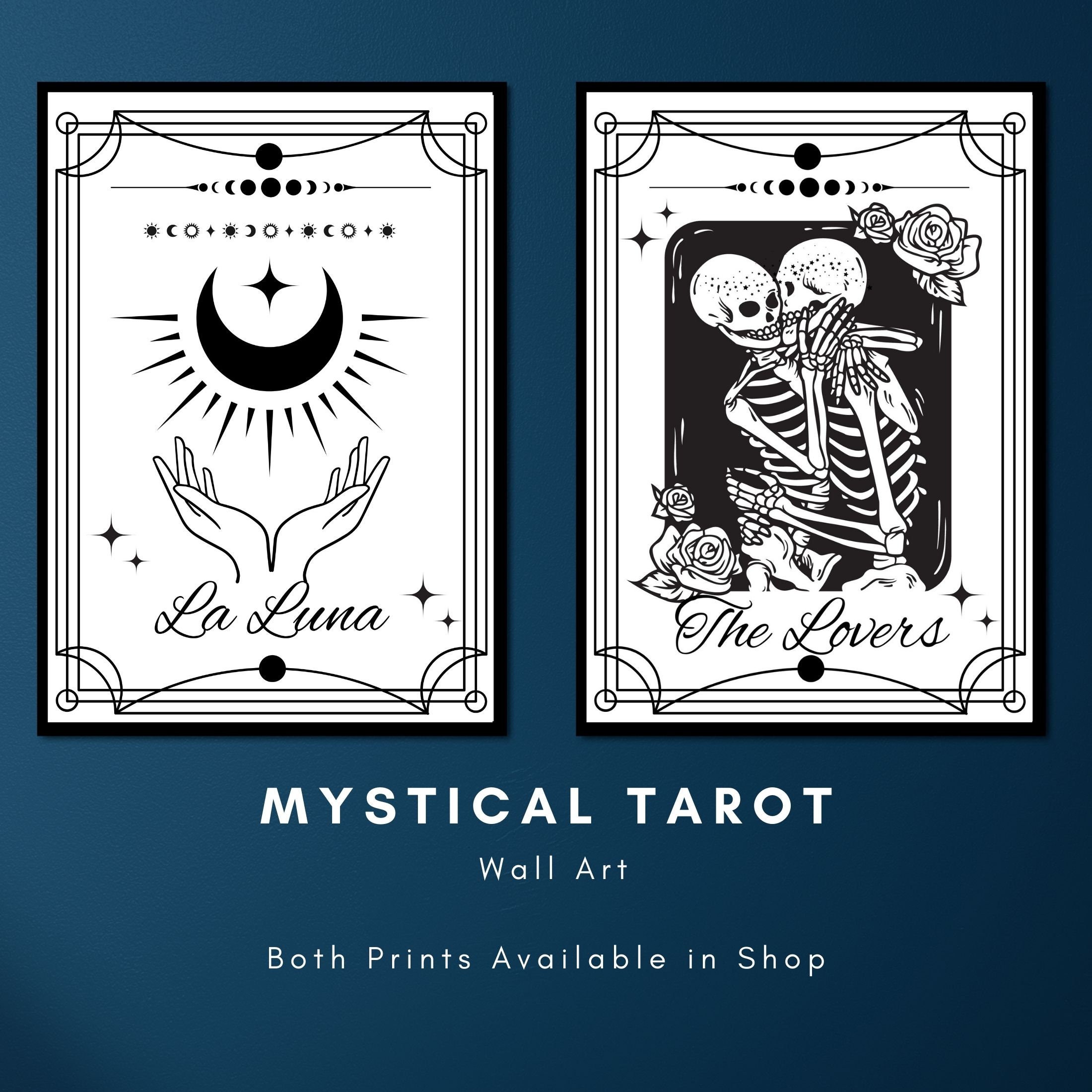 The Reader Tarot Poster Tarot Card Art Whimsigoth Skeleton - Etsy