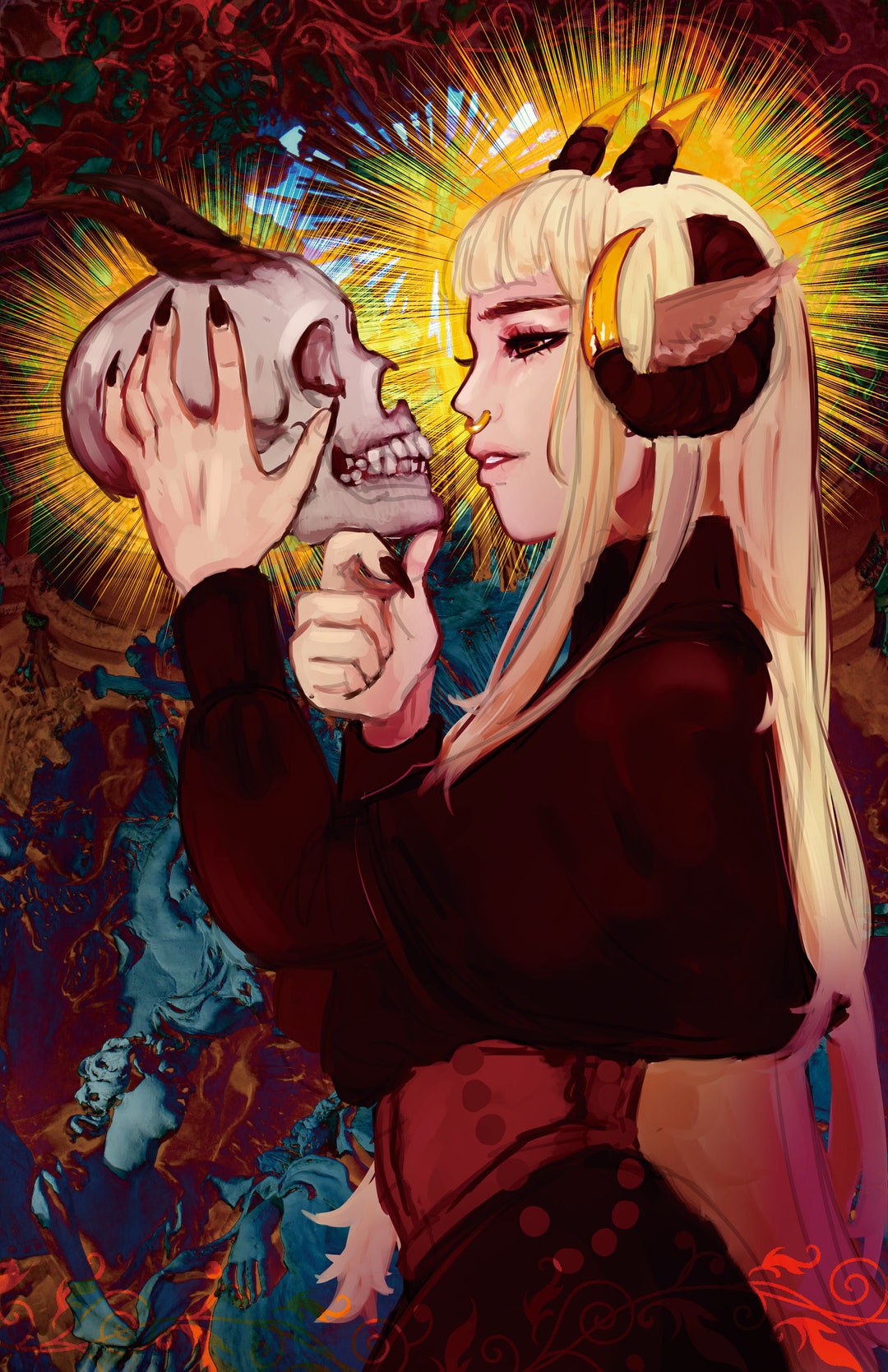 Mors Mihi Lucrum 11x17 Print ORIGINAL - Etsy