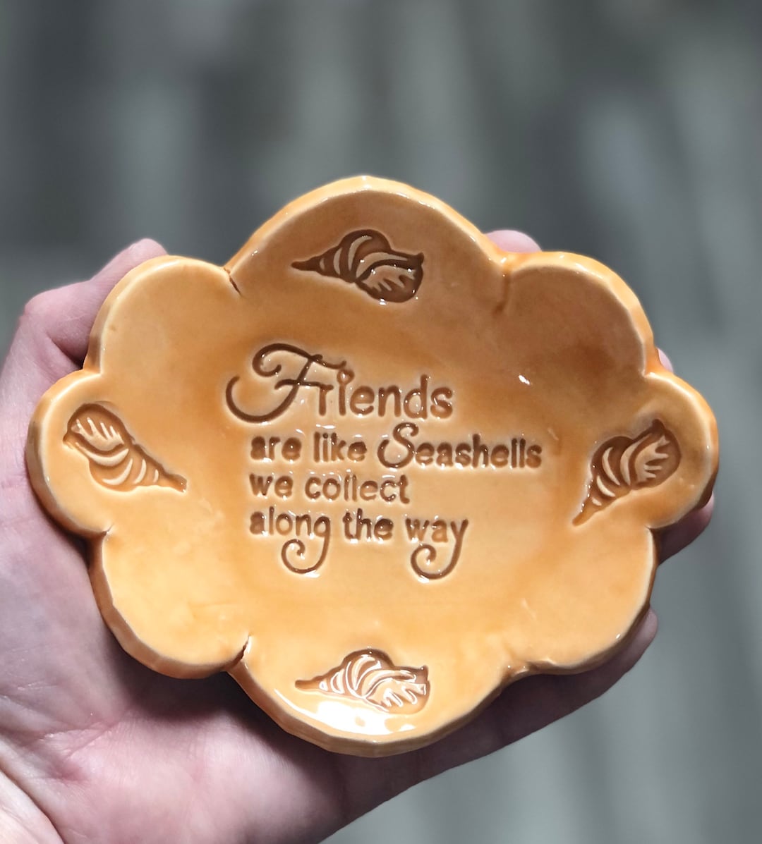 Friends Are Like Seashells...trinket Dish, Ring Dish - Etsy