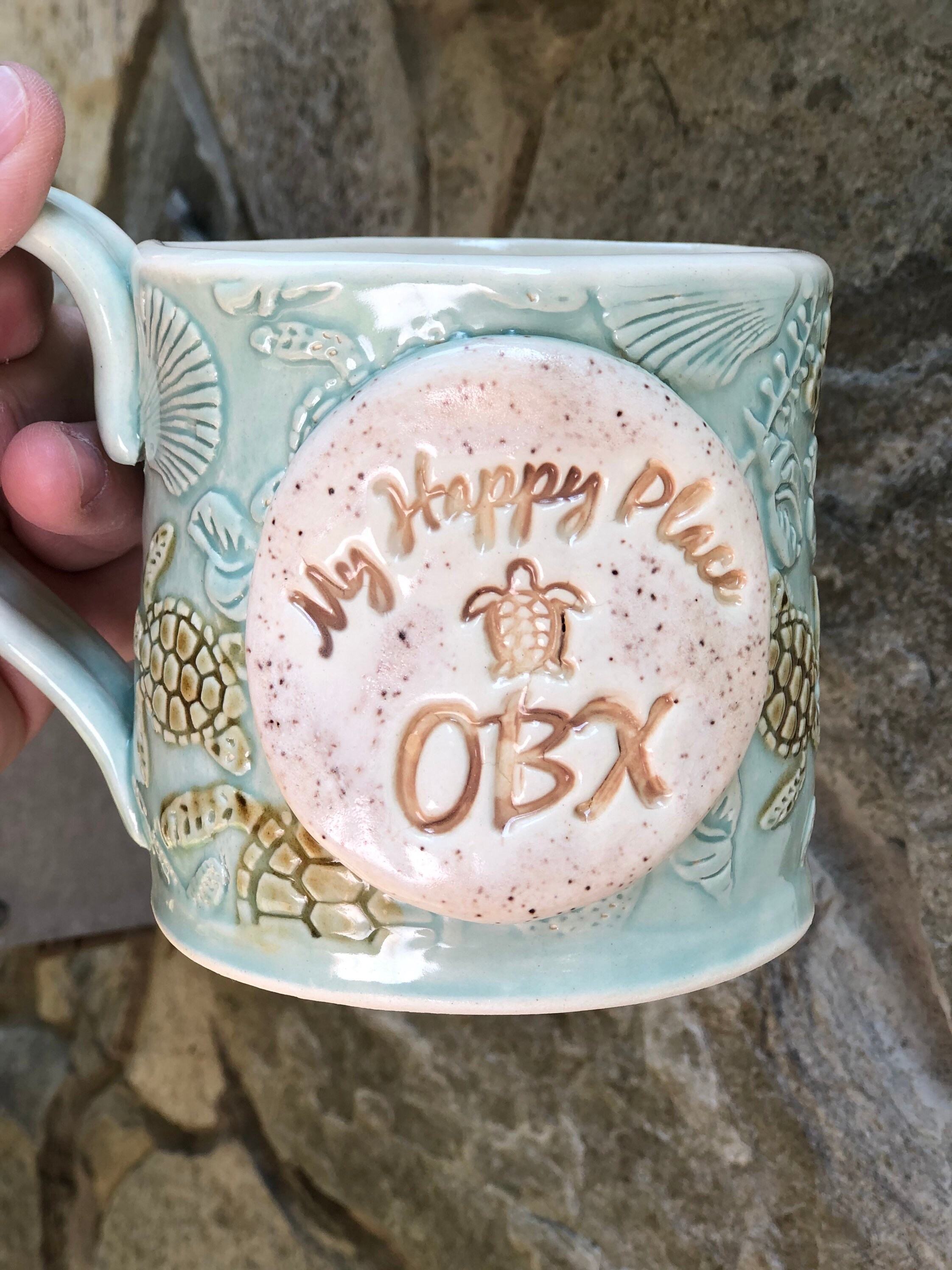 Sea Turtle Mug Beach Mugs Sea Turtle & Starfish Mug | Etsy