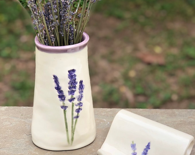 Lavender Ceramic Vase - Etsy
