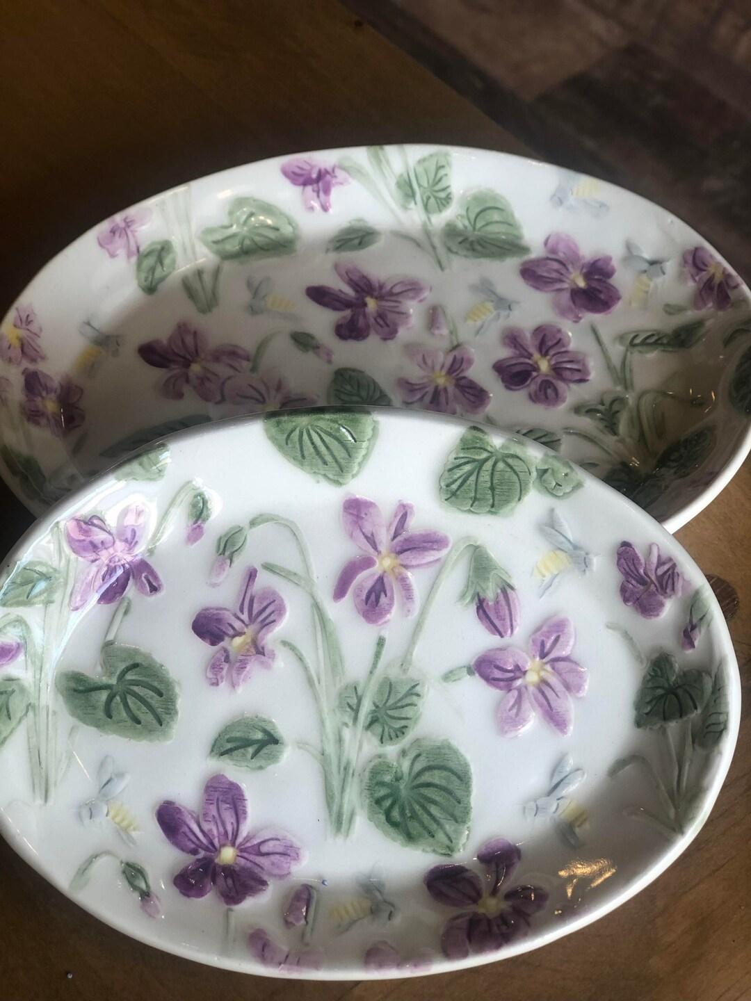 Pansy Tray, Pansy Flower Dish, Spring Pottery - Etsy
