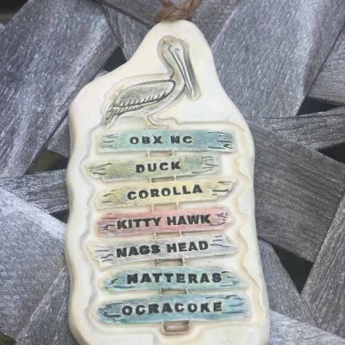 Outer Banks Map Ornament - Etsy