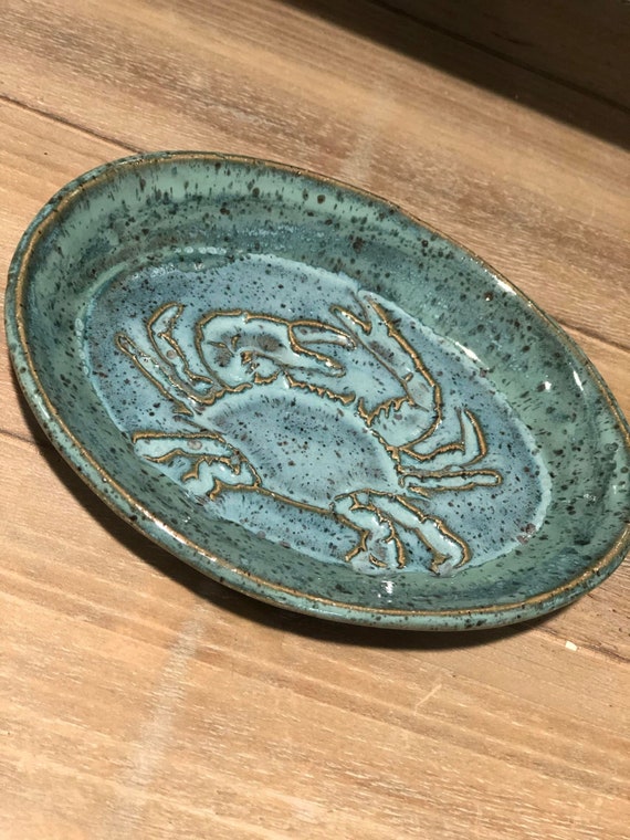 Crab Dish Ceramic Crab Pottery | Etsy