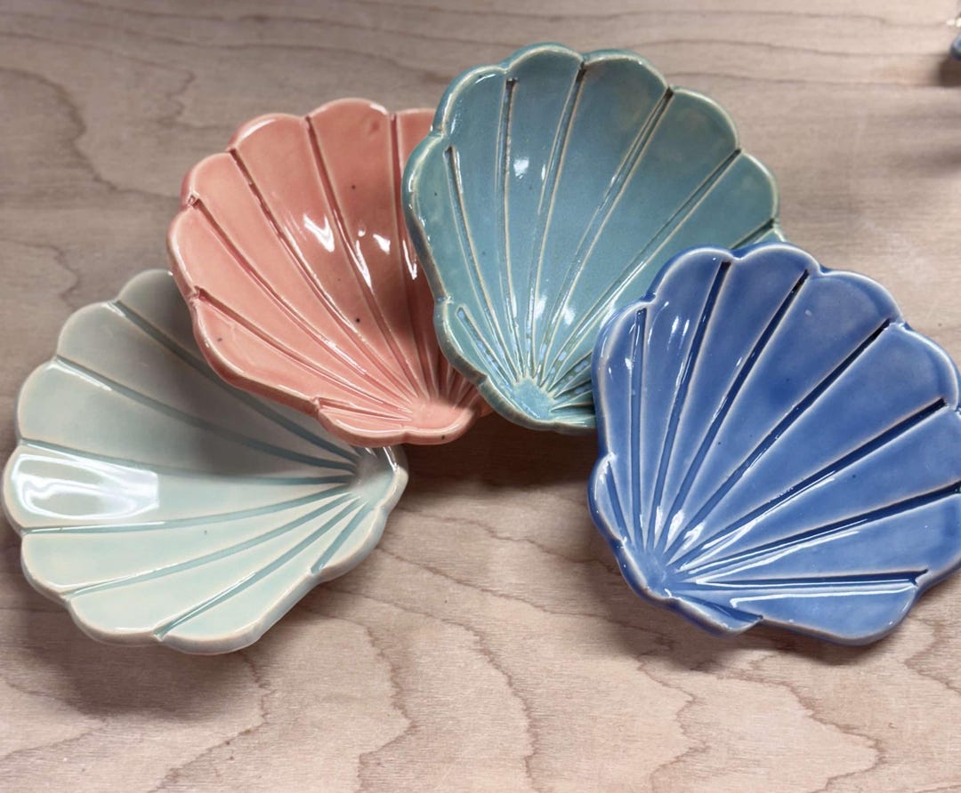 Sea Shell Ring Dish, Sea Shell Trinket Dish, Beach Pottery - Etsy