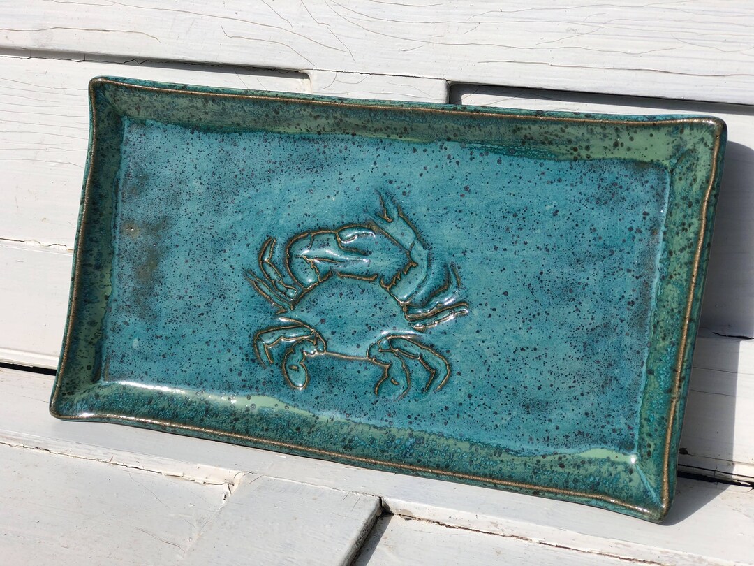 Crab Tray, Ceramic Crab Platter, Crab Dish - Etsy