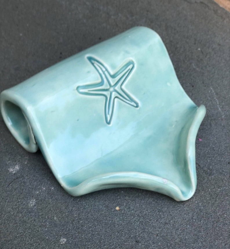 Starfish Ceramic Self Draining Soap Dish Starfish Soap | Etsy