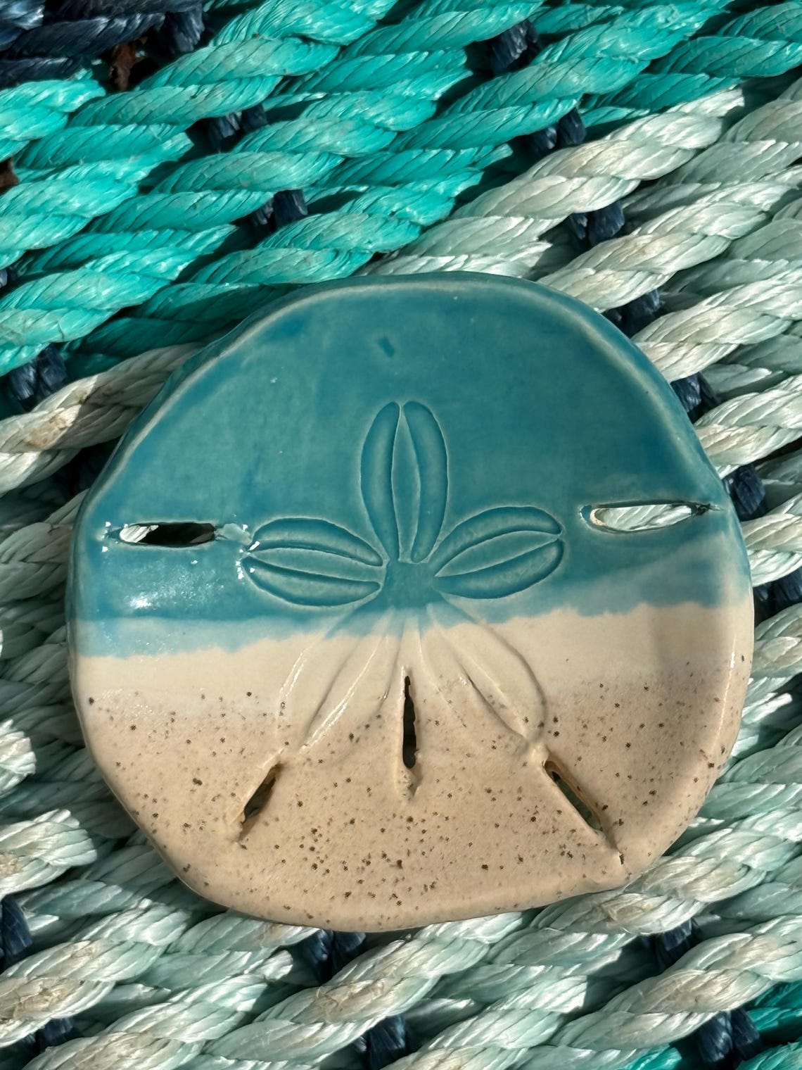 Handmade Ceramic Sand Dollar Ring Dish: Beach Pottery Trinket - Etsy
