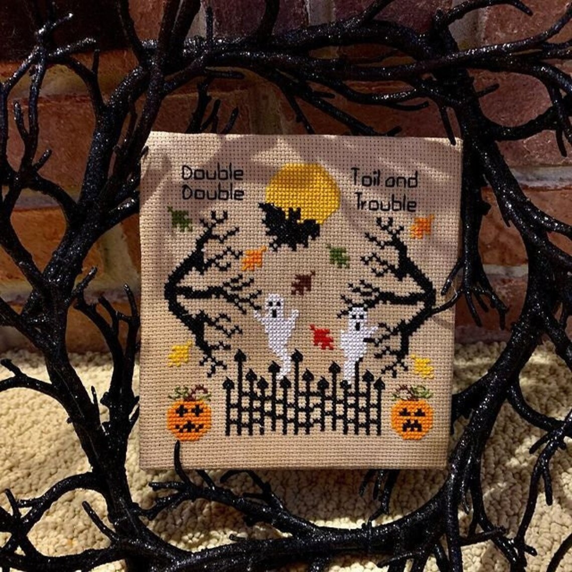 Pickle Barrel Designs spooky Halloween Cross - Etsy