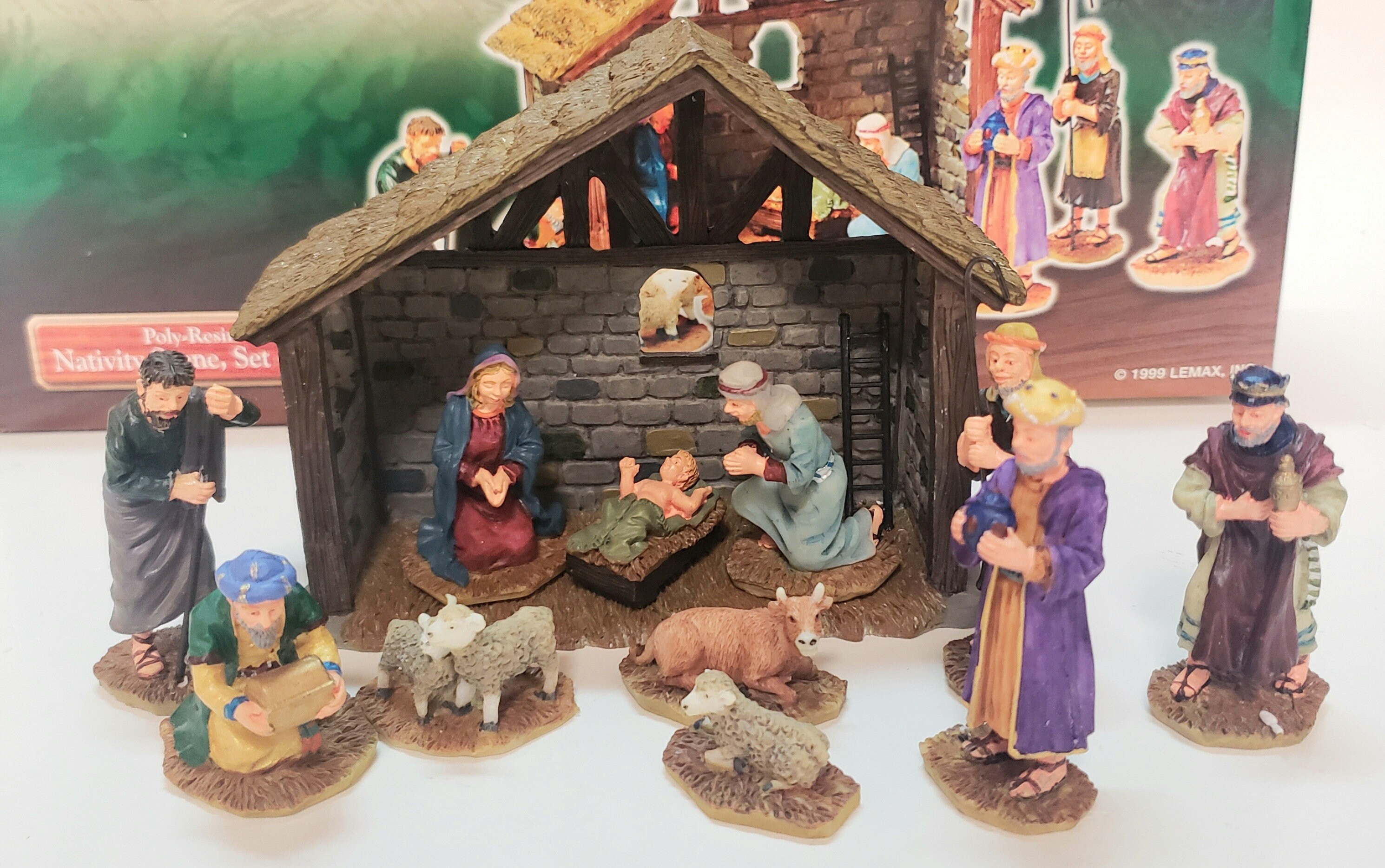 Coventry Cove Nativity Scene Set of 12/vintage 1999 Lemax Christmas ...