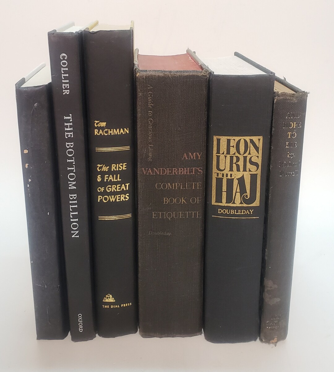 Book Stack in Shades of Black/vintage Random Books for Decor/bookshelf ...
