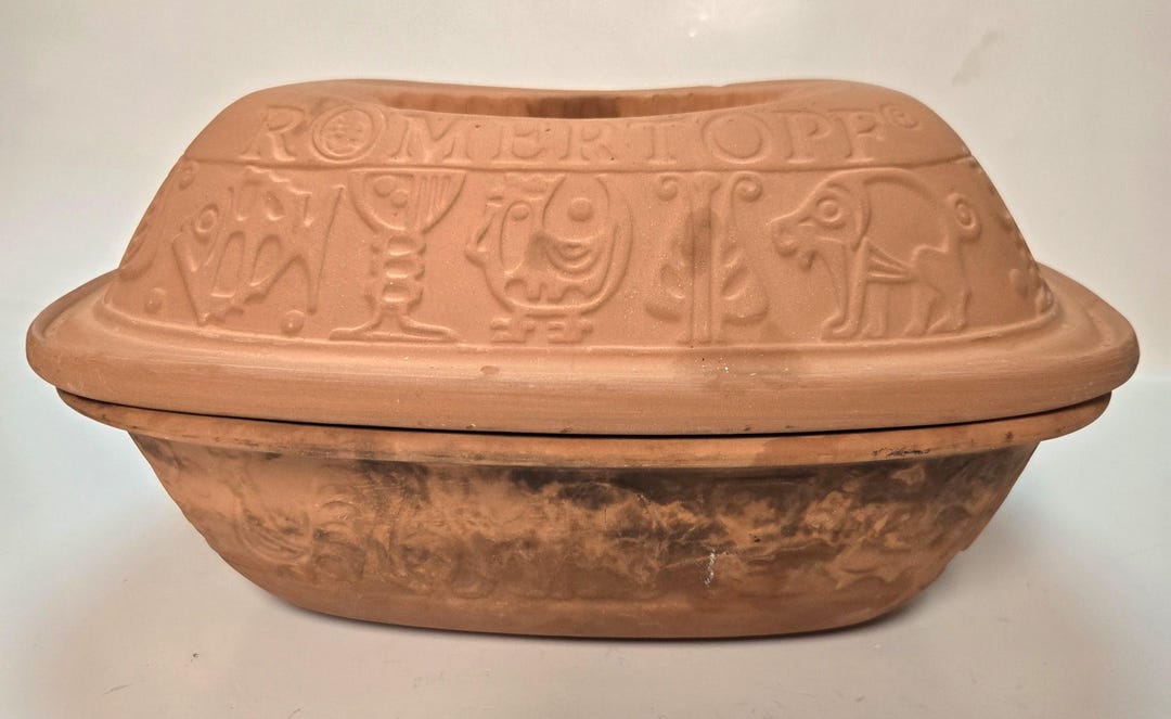 Romertopf Clay Terra Cotta Baker 111 Roaster/vintage 1990s West Germany ...