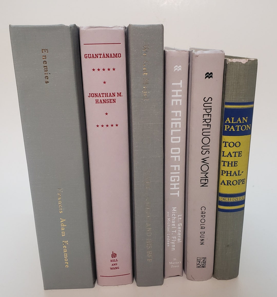 Book Stack in Gray and Purple/vintage Random Books for Decor/bookshelf ...