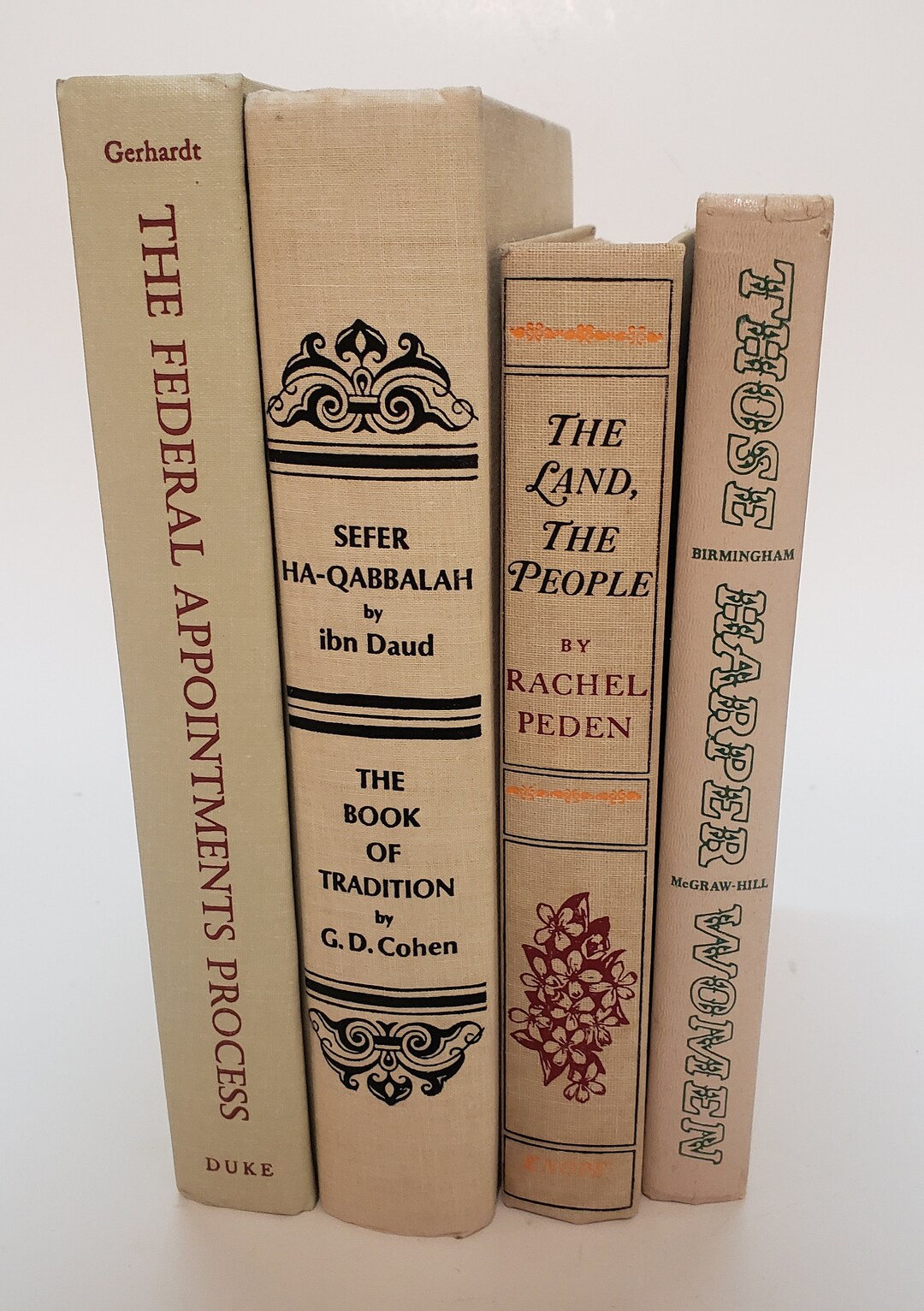 Book Stack in Shades of Biege/vintage Random Books for Neutral Decor ...