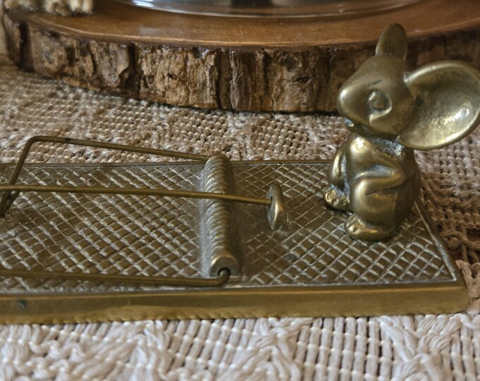 Vtg Brass Mouse in a Trap Enesco 1980 - Etsy