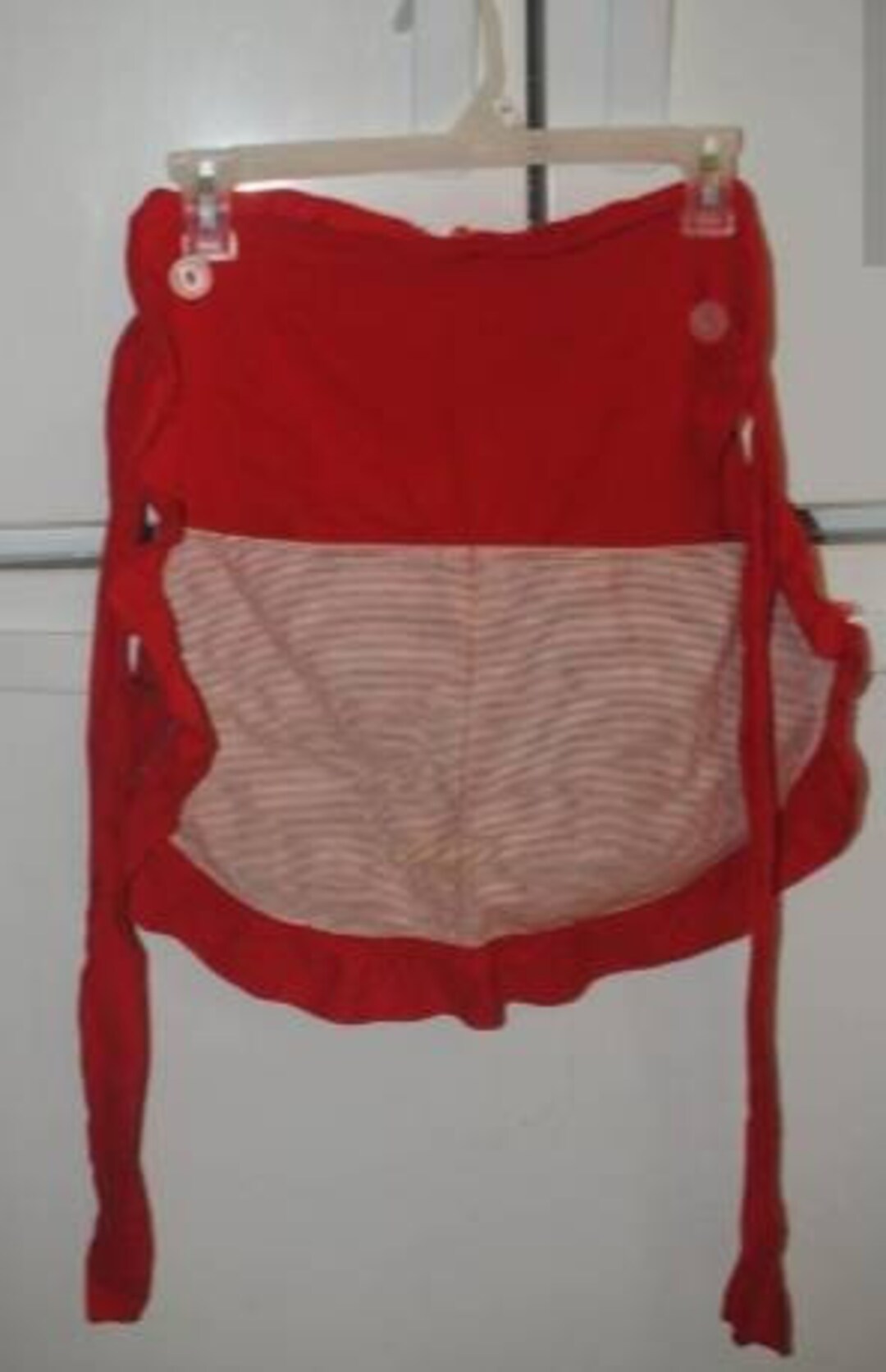 Farmhouse Red Half Apron/candy Strip Front Pockets 1950's/photo Prop ...
