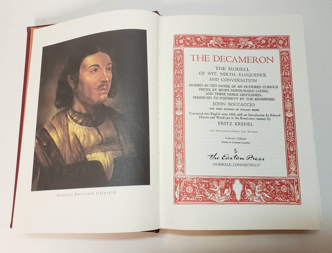 The Decameron by John Boccaccio/vintage 1980 Easton Press Leather Bound ...