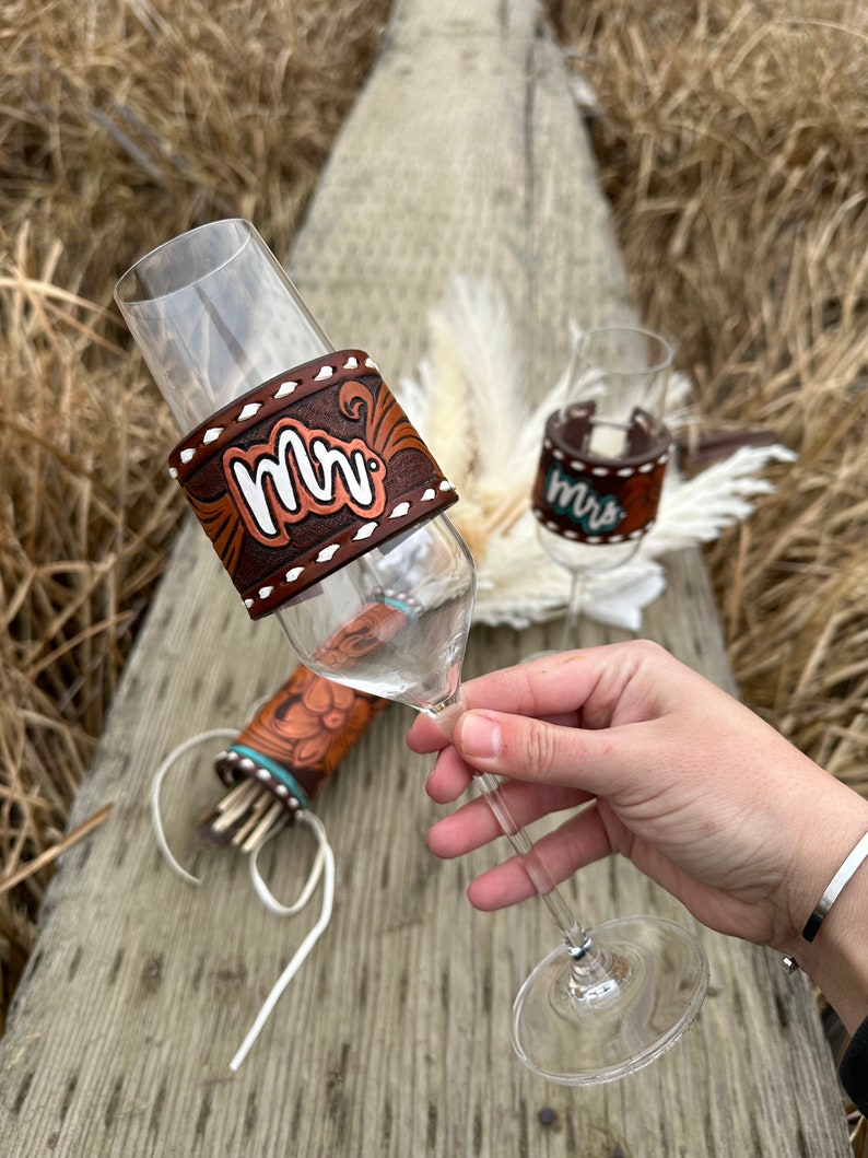 Bouquet Wrap and Champagne Flute Set - Etsy