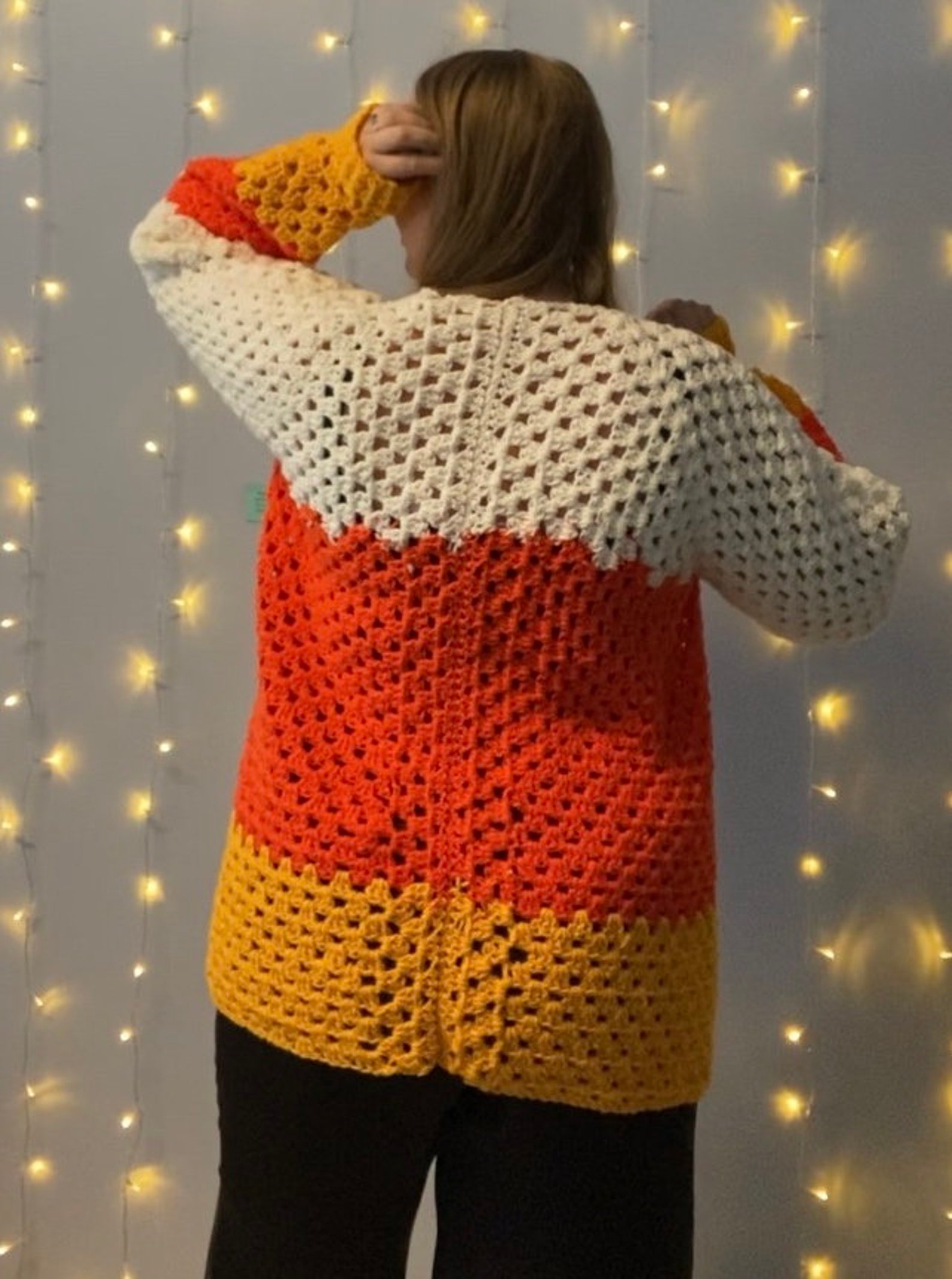 Candy Corn Cardigan - Etsy