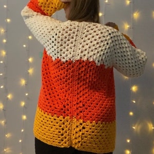Candy Corn Cardigan - Etsy