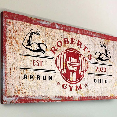 Custom Fitness Center Sign Personalized Gym Sign - Etsy